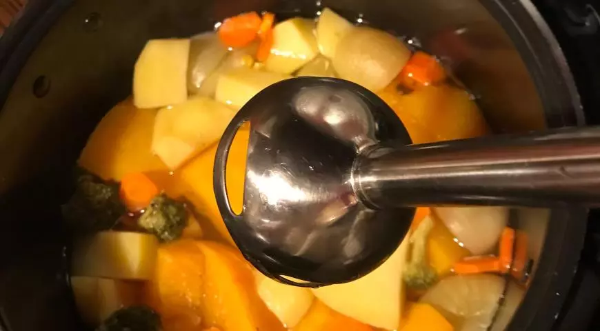 In vegetables, add salt and pepper