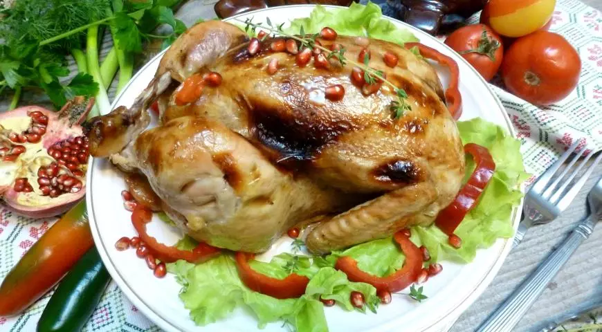 Kana retsept täidisega paprikaga riisiga