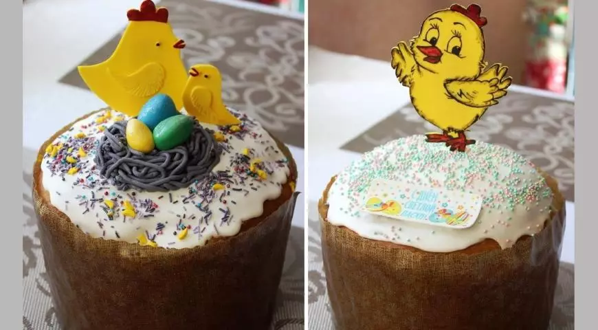 Ostern-Kuchen mit getrockneter Kirsche und Schokolade