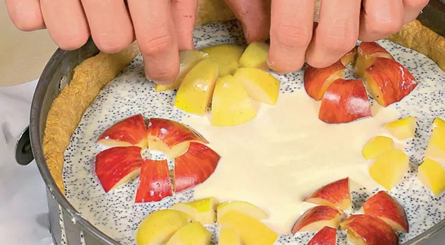 Foto av forberedelsen av oppskriften: Apple ostekake med valmue, trinn nr. 6