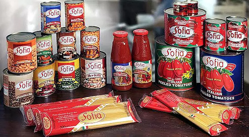 Productos italianos en la comida mundial Moscú 2014