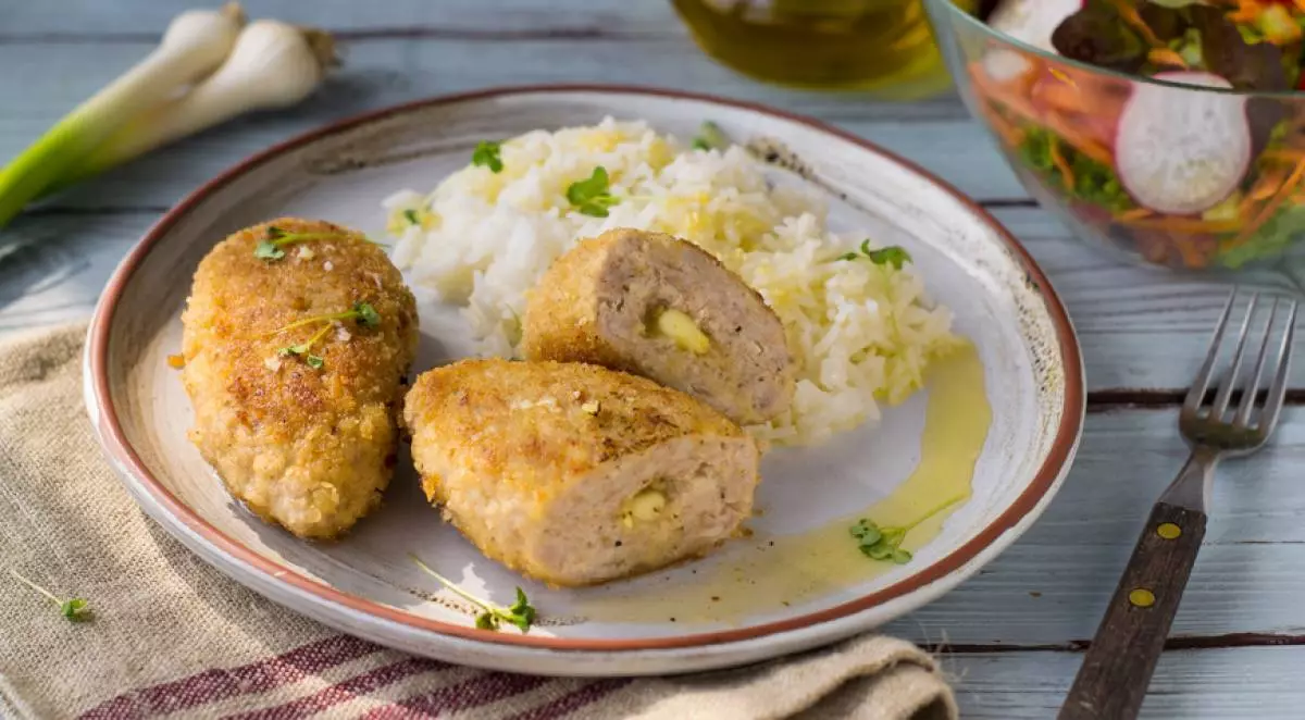 Deliziosi cotolette di pollo, scapt