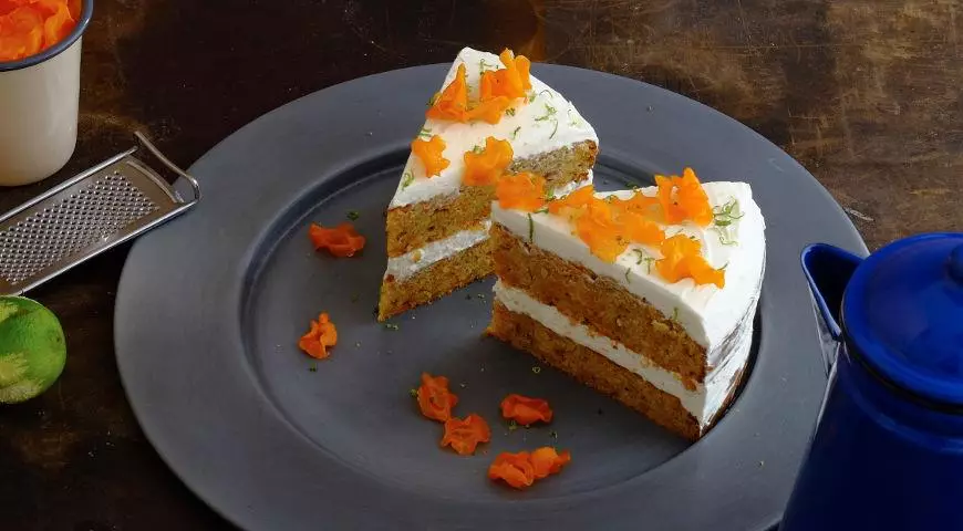 Spicy Carrot Cake On Olive Oil.