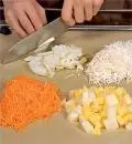 Рецепта за готвене на запасите: зеленчуков бдител с гъби, стъпка номер 3