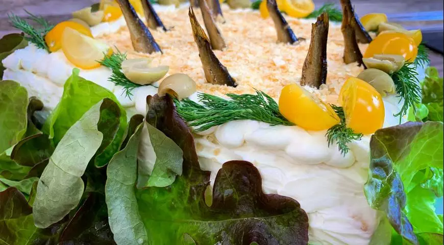 食譜的照片：小吃蛋糕Mimosa拿破崙，步驟編號2